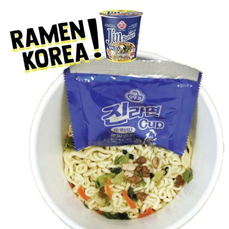 Jual Instant Noodle Ottogi Jin Ramen Ramyun cup 75 gr / Ramen cup korea ...