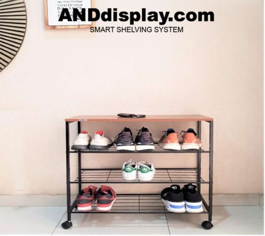 Jual RAK SEPATU SUSUN 4 - RAK SEPATU BESI - RAK SEPATU KAYU MINIMALIS ...