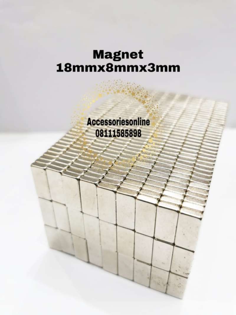 Promo Premium Magnet Neodymium Putih Kotak 18x8x3mm Berkualitas Diskon ...