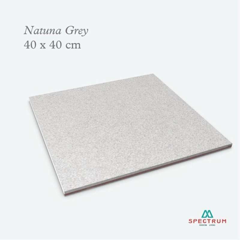 Jual KERAMIK 40X40 NATUNA GREY MATT - MULIA TILE di Seller Naura ...