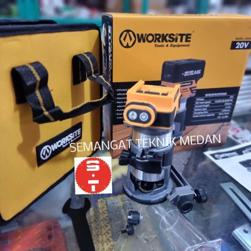 Jual Cr326 Cordless Brushless Router Profil Wood Trimmer Kayu Unit ...
