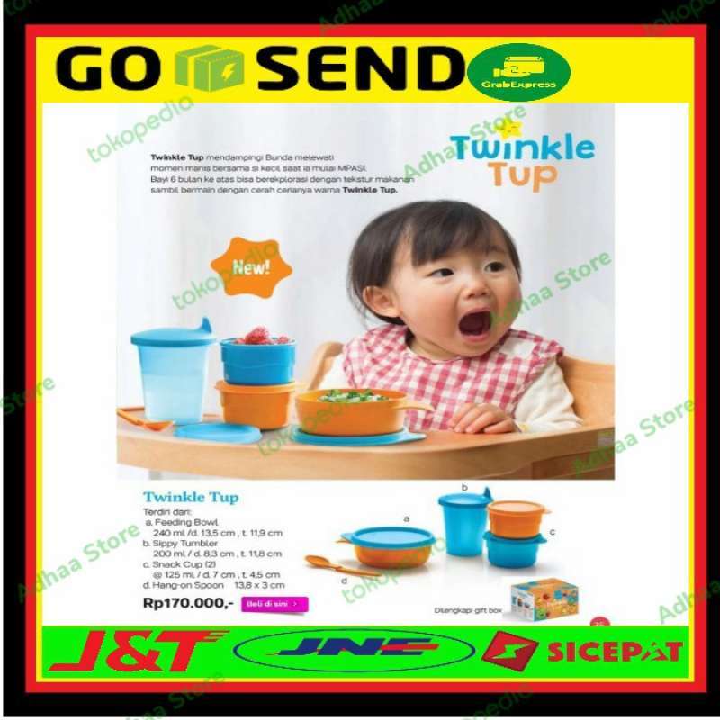 Jual Terjamin Tempat Makan Dan Minum Baby Twinkle Tup 1set Original ...
