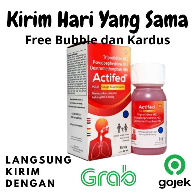 Promo Actifed Merah Obat Batuk Kering Tenggorokan Gatal Hidung Pilek ...