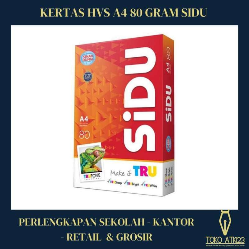 Jual Kertas HVS A4 80 gram Sinar Dunia SIDU di Seller Toko ATK123 ...