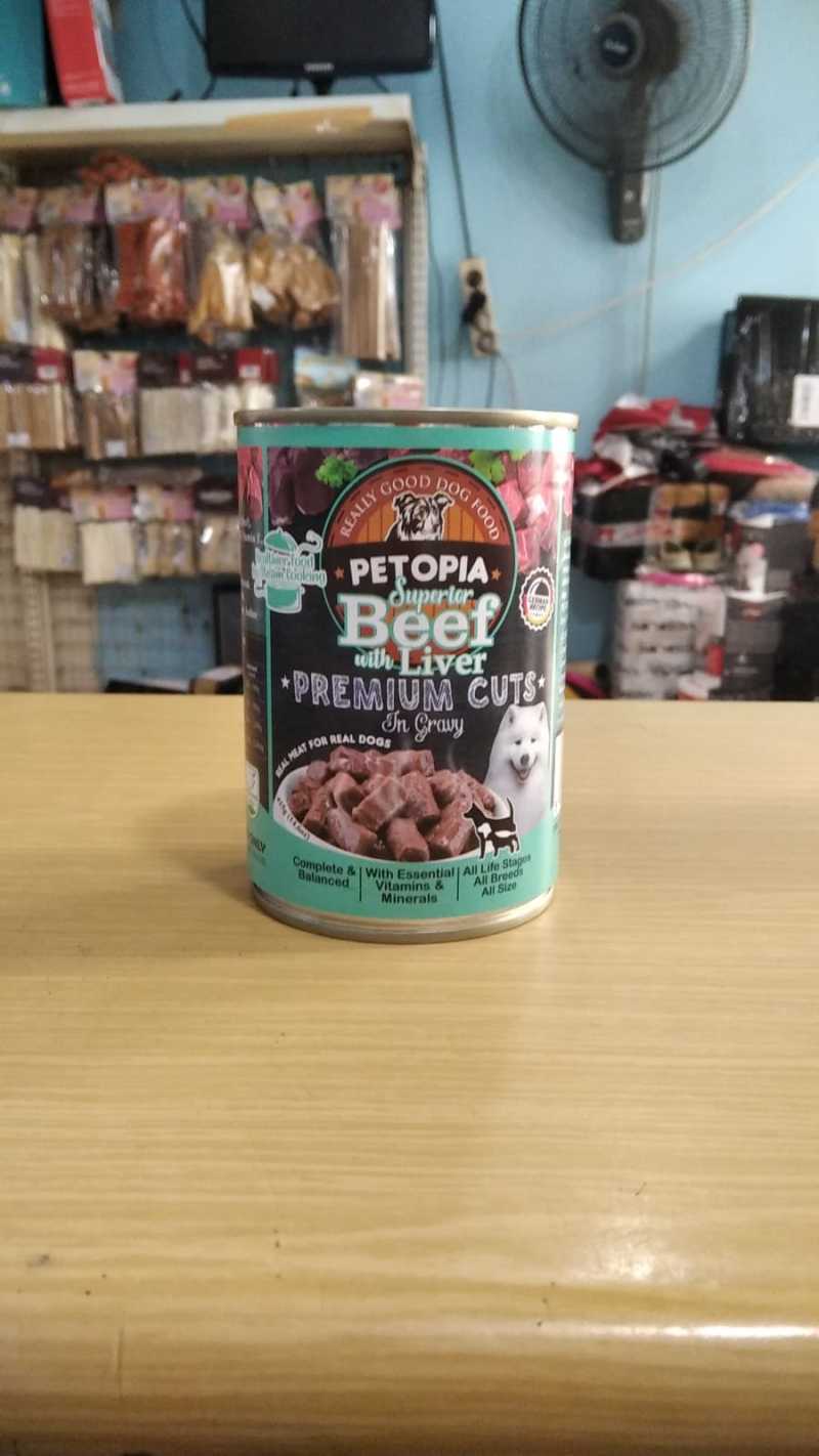 Jual Petopia Premium Cuts Gravy Makanan Basah Anjing 415 Gr Tender Beef ...