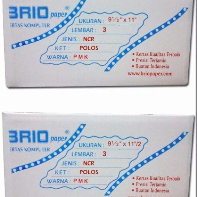 Jual Kertas Continuous Form 3 Ply Ncr Brio Ukuran 9.5X13 (F4) di Seller ...
