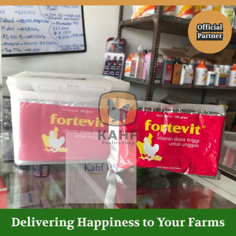 Jual Fortevit 10 gr 1 Dus isi 30 - Vitamin Dosis Tinggi untuk Ayam ...