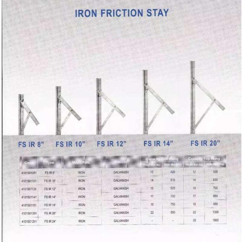 Jual 20 Friction Stay Iron Engsel Cesesment Fs Ir Dekkson 50 Cm di ...