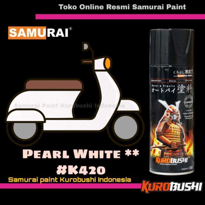 Promo Samurai Paint PEARL WHITE K420 Warna Putih Mutiara Cat Semprot Aerosol Diskon 62% di ...