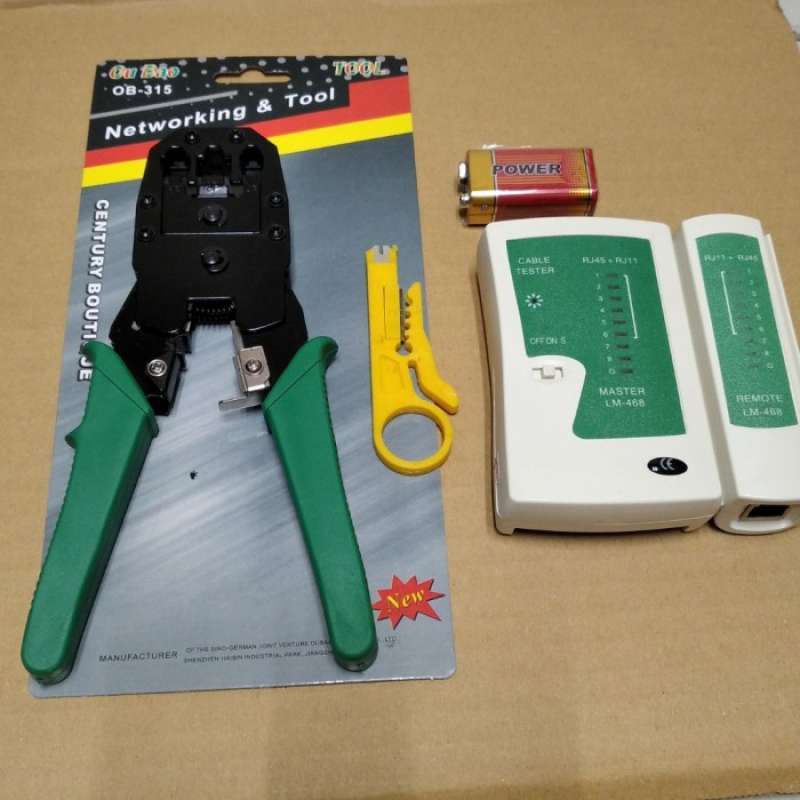 Promo Tanpa Merk Paket Tang Crimping Tool Rj45 Dan Lan Tester Kabel ...