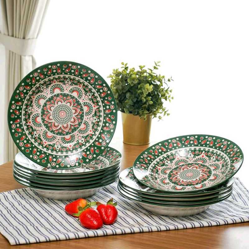 Jual piring/piring porselen motif/piring unik/piring makan diameter ...