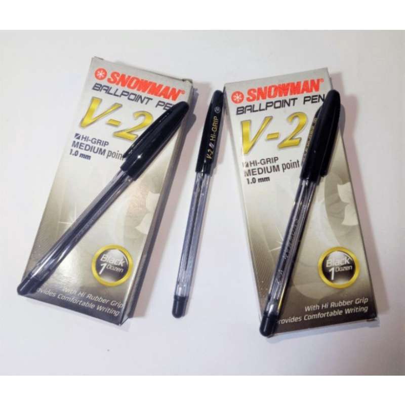 Jual Pulpen Snowman V2 Hitam 1,0 Mm | Pen | Bolpoin | Bolpen | Alat ...
