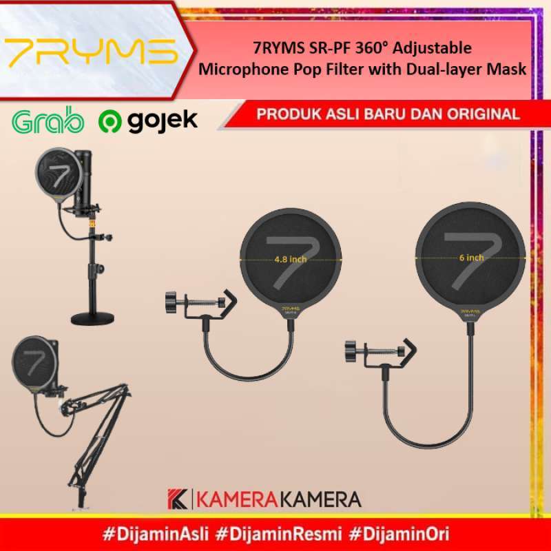 Jual KameraKamera 7RYMS SR-PF 360° Adjustable Microphone Pop Filter ...