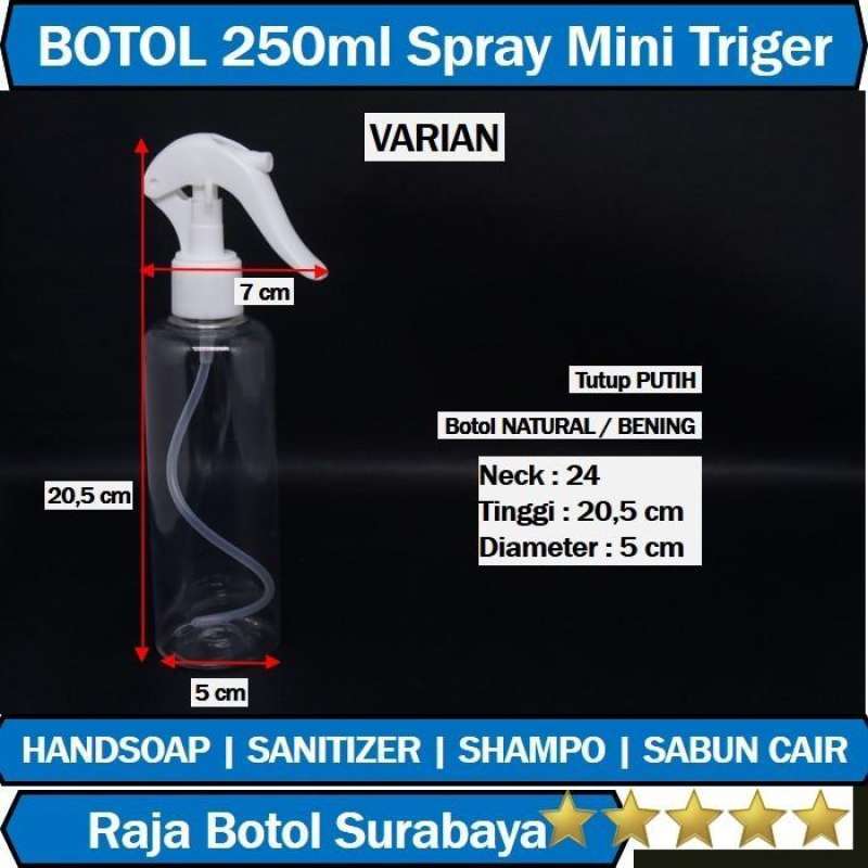 Jual Botol Plastik 250ml mini trigger 250 ml kispray spray mini trigger di Seller Raja Botol ...