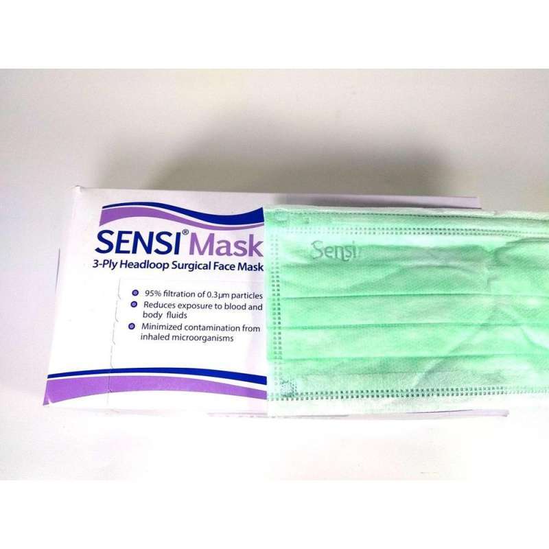 Jual Sensi Masker Headloop Surgical Mask [3 Ply/ Box Isi 50pcs] Di ...
