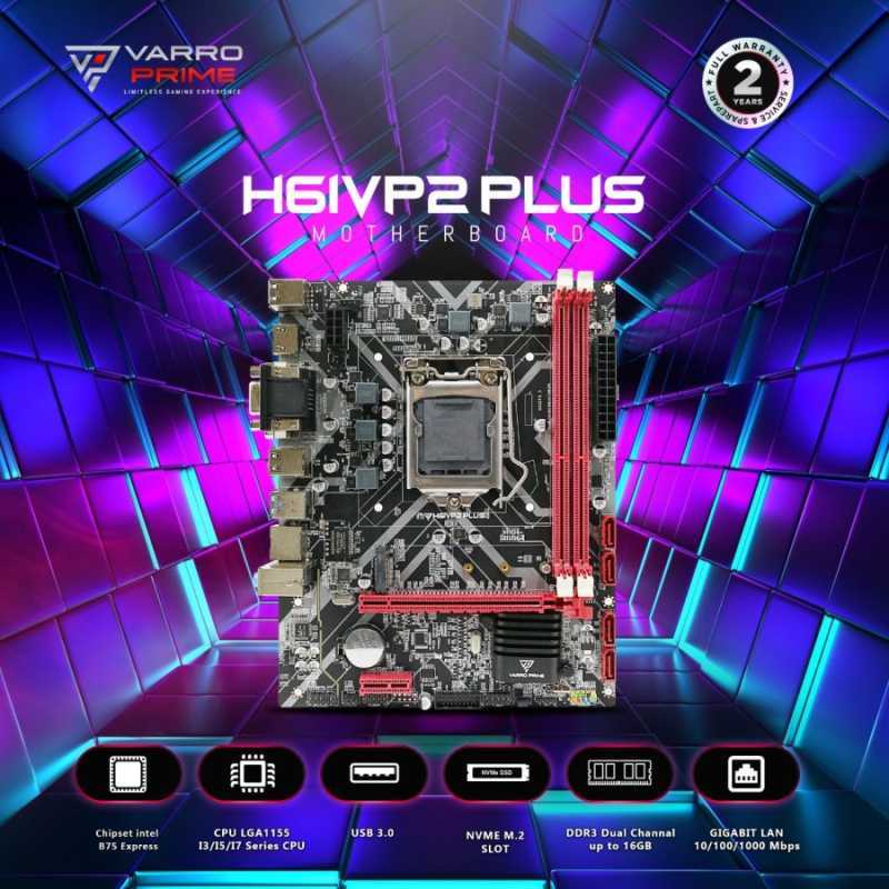 Jual Motherboard Varro H61 Vp2 Plus Lga 1155 Ddr3 Di Seller Rumah Computindo - Rumah Computindo ...