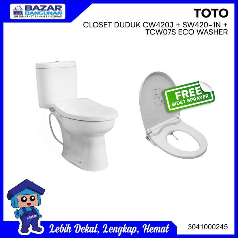 Jual Toto - Closet Kloset Toilet Duduk Eco Washer Cw 420 Jp J Cw420J ...