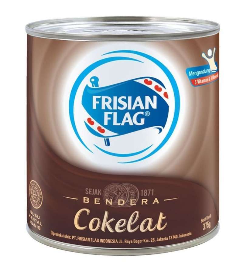 Jual Frisian Flag Kental Manis Kaleng 370gr Cokelat Susu Skm Bendera ...