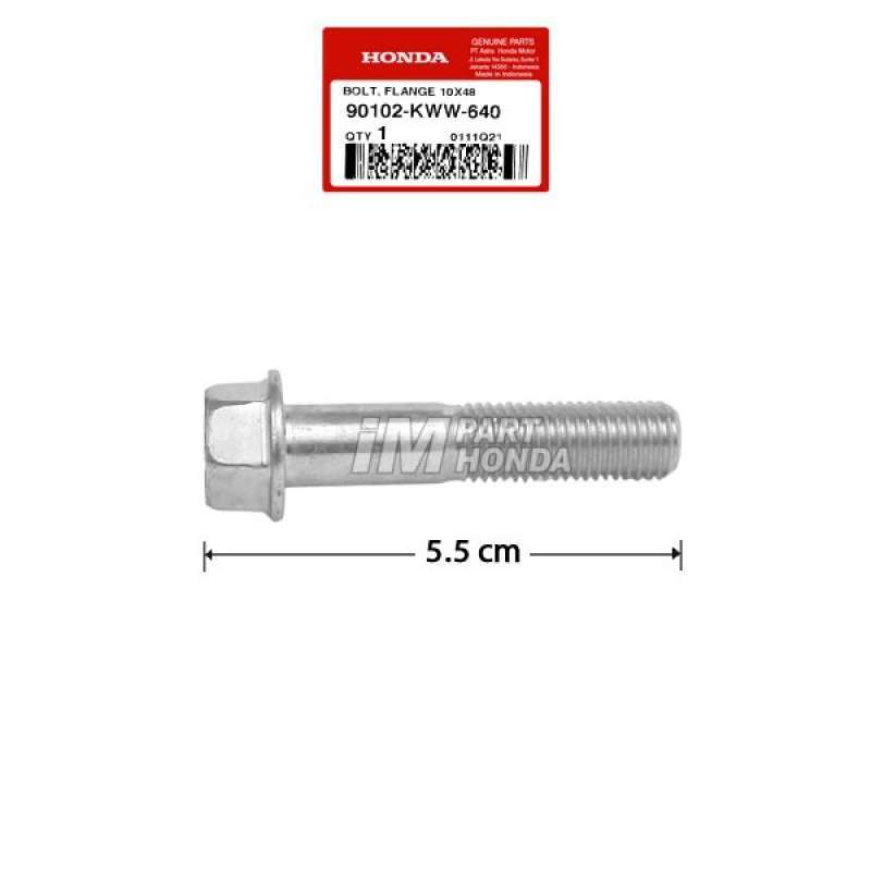Jual Ahm 90102-kww-640 Baut 14 Knalpot Panjang 5,5 Cm Bolt Flange 10x48 ...