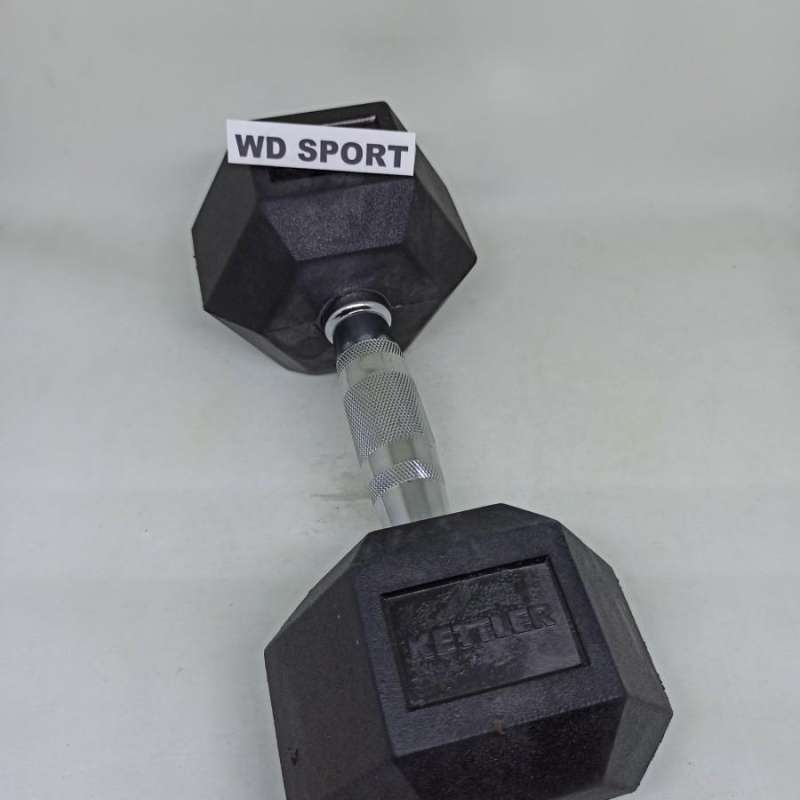 Promo Dumble Hexagon Kettler 6kg Hexagonal Dumbel Dumbell Karet ...