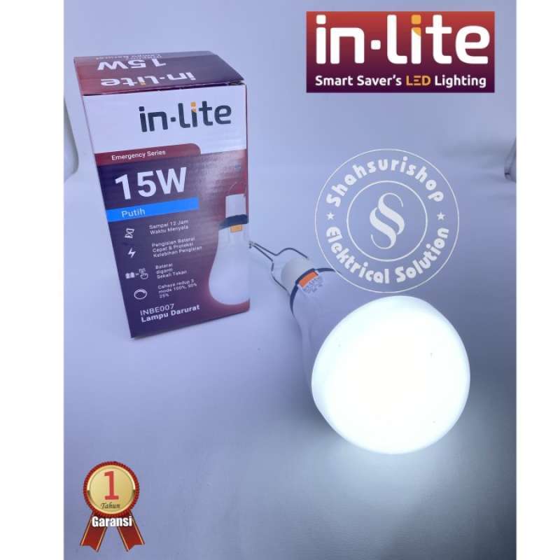 Jual Inlite Emergency Led Bulb Inbe007 15 Watt 15w Lampu Darurat Di Seller Thunder Store - Duri ...