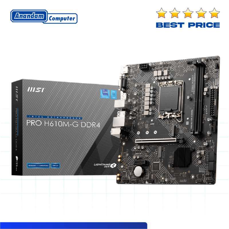 Jual Motherboard MSI PRO H610M-G DDR4 Intel H610 LGA 1700 Micro ATX di Seller Anandam Computer ...