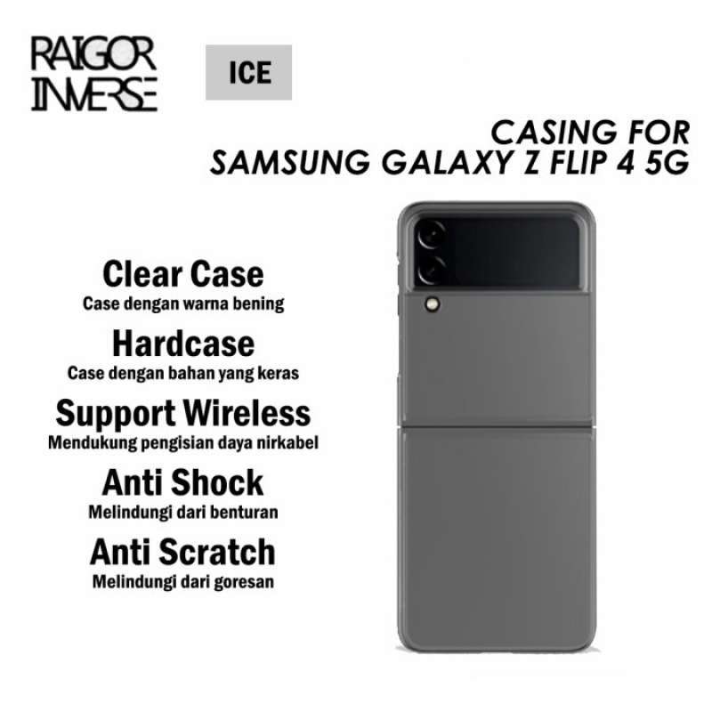 Promo Case Samsung Z Flip 4 Raigor Bening Wireless Casing Bumper ...