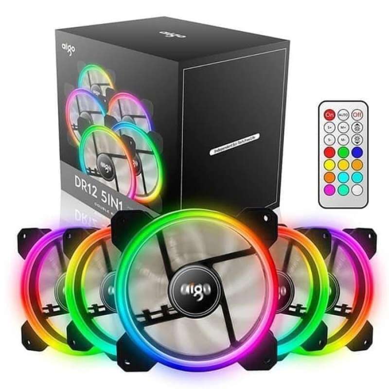 Jual AIGO DR12 PRO 5IN1 SYNC FAN DOUBLE RING RGB di Seller R29Store ...