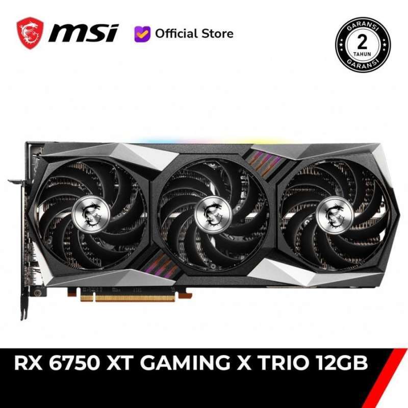 Jual MSI Radeonâ ¢ RX 6750 XT GAMING X TRIO 12GB GDDR6 192-bit [GPU] di ...
