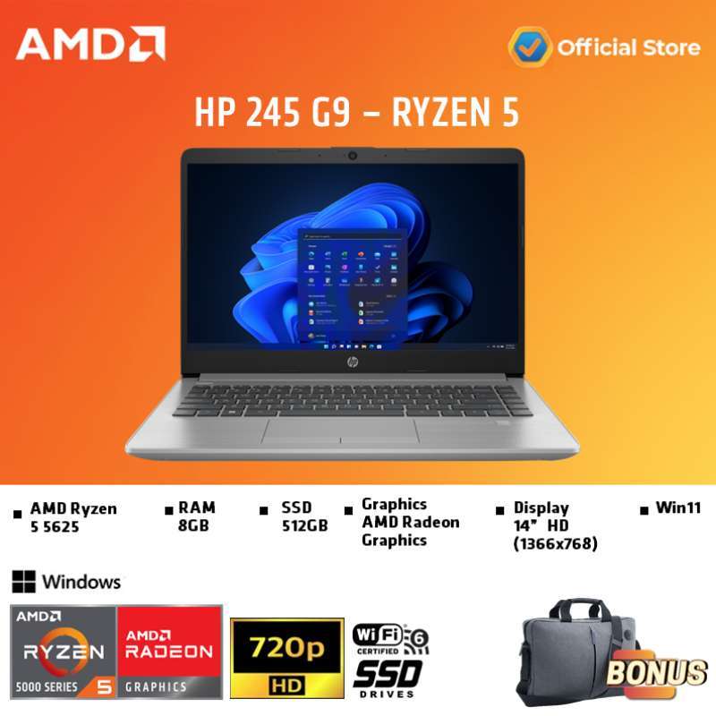 Promo HP 245 G9 | RYZEN 5 5625 8GB 512SSD RADEON 14.0 WIN11 SILVER ...