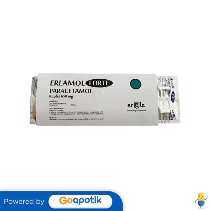 Jual ERLAMOL FORTE 650 MG STRIP 10 KAPLET di Seller Apotek Asembagus ...