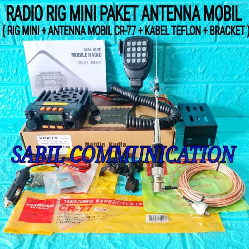 Jual Limited Paket Radio Rig Mini Dualband Plus Antena Mobil Cr77 Cr-77 ...