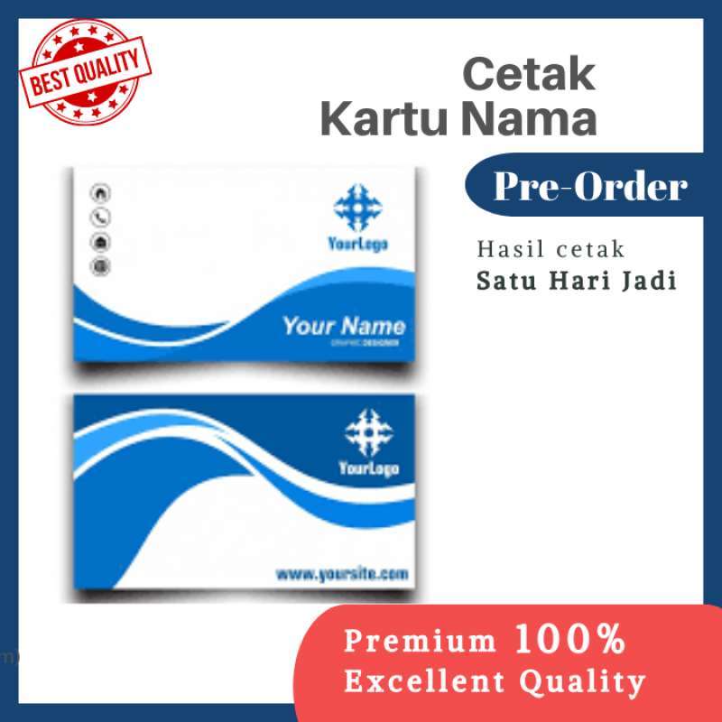 Jual Cetak Kartu Nama Lengkap Full Color (1 Box isi 100 Pcs) - 2 Sisi ...