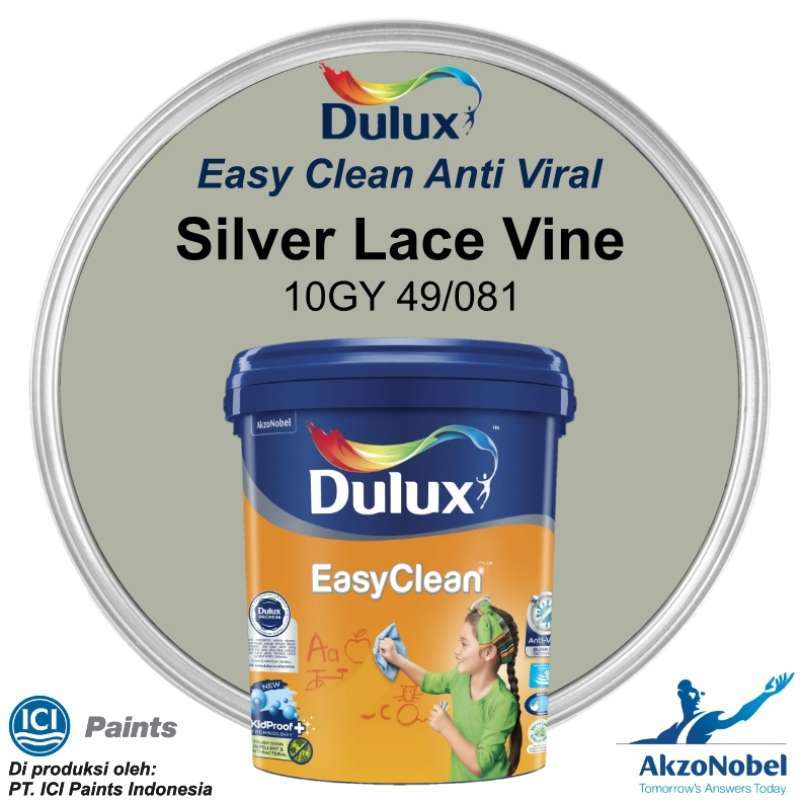 Jual CAT DULUX EASY CLEAN 20 LT - SILVER LACE VINE 10GY 49/081 di ...