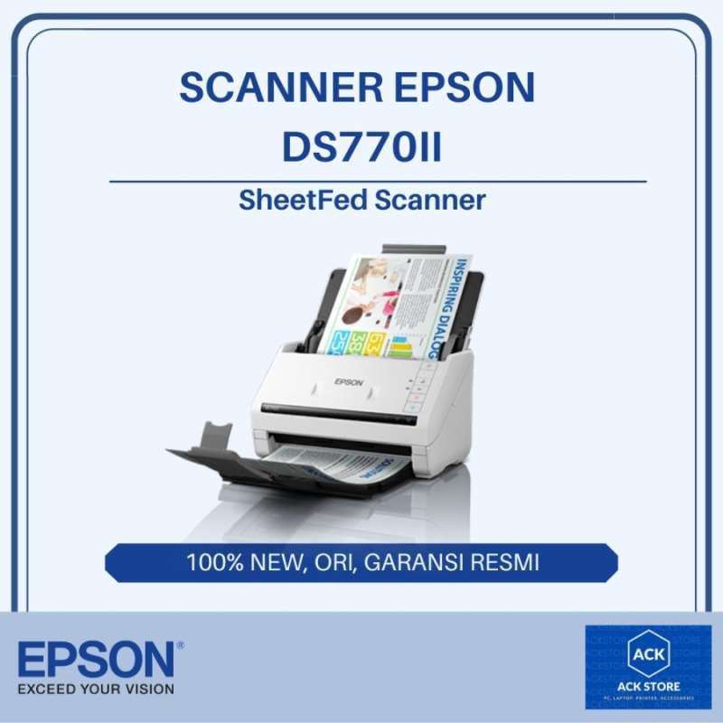 Jual Scanner Epson DS770II DS 770 II Duplex ADF A3 SheetFed Scaner di ...