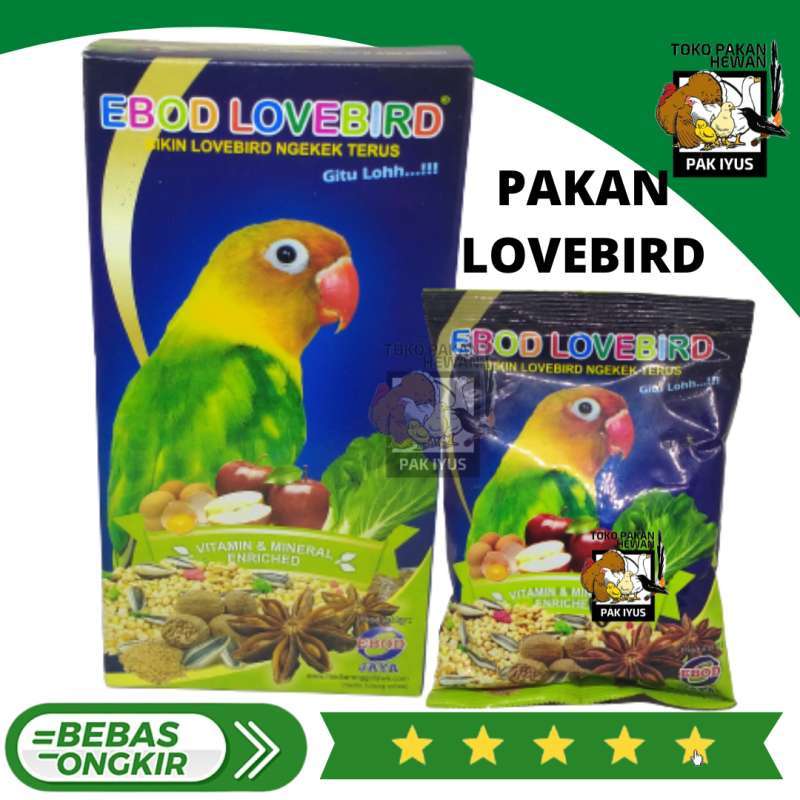 Jual PAKAN BURUNG LOVEBIRD MAKANAN HARIAN EBOD JAYA MILET CAMUR KWACI ...