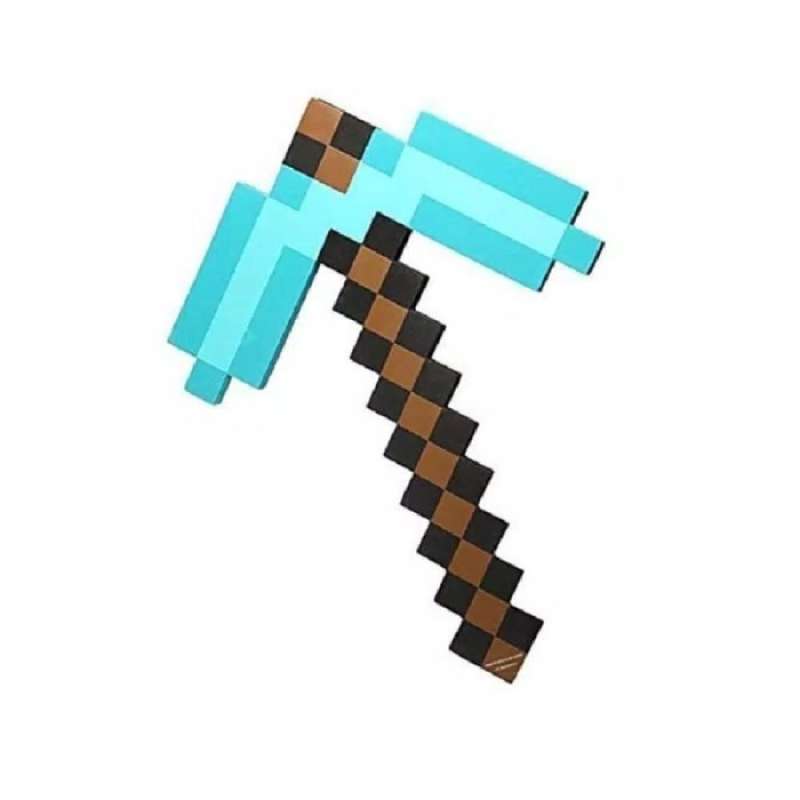 Promo Pick Axe Pickaxe Diamond Blue Minecraft / Mainan Anak Minecraft ...