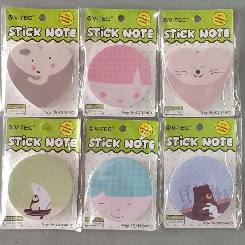 Jual V-TEC Sticky Notes SN 432/Fancy di Seller LancarJaya - Medokan Ayu ...