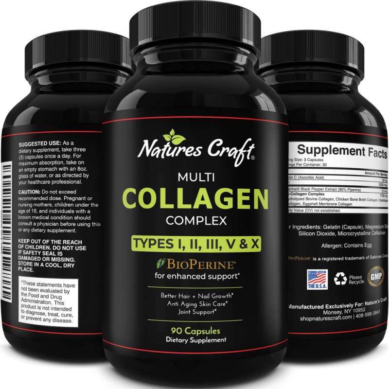 Jual Best Product. Natures Craft Multi Collagen Collagen Complex Types I, Ii, Iii, V & X For ...