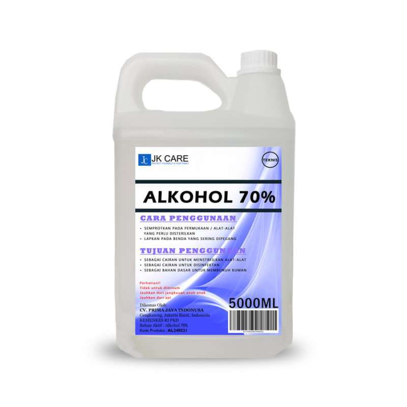 Promo ALKOHOL 70% 5 LITER JK CARE - Antiseptic dan Disinfectant Diskon ...