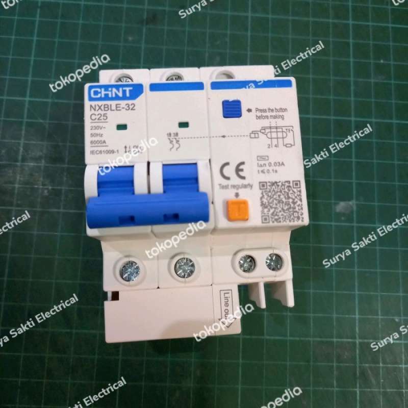 Promo ELCB Chint NL1 2P 25A 30mA 6kA Anti keSetrum RCCB bukan ELCB schneider Diskon 23% di ...
