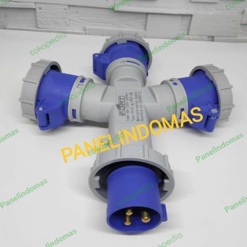 Promo MULTIPLE PLUG & SOCKET CABANG 3 FORT 3 PIN 16A FT-10132 IP67 ...