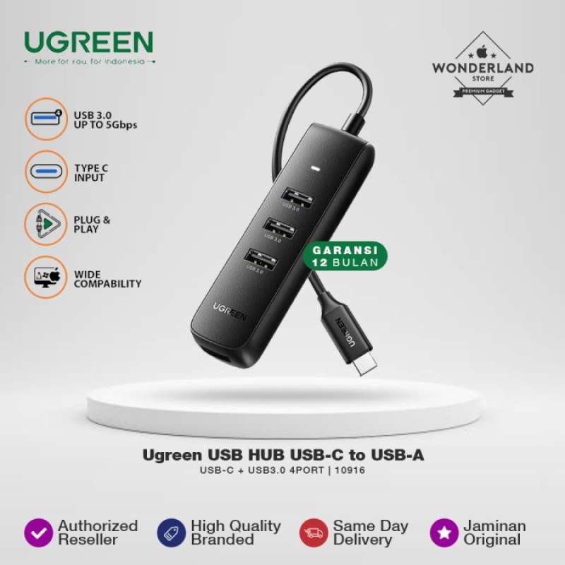 Jual Ugreen Adapter USB HUB 4in1 USB-C to 4 Port USB-A 3.0 High Speed ...