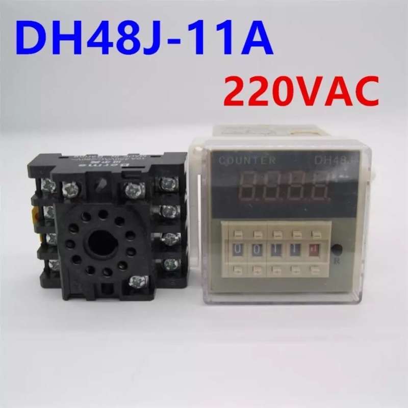 Jual Dh48j-11a 11-pin Timer Digital Counter Relay Led Display 220v Di ...