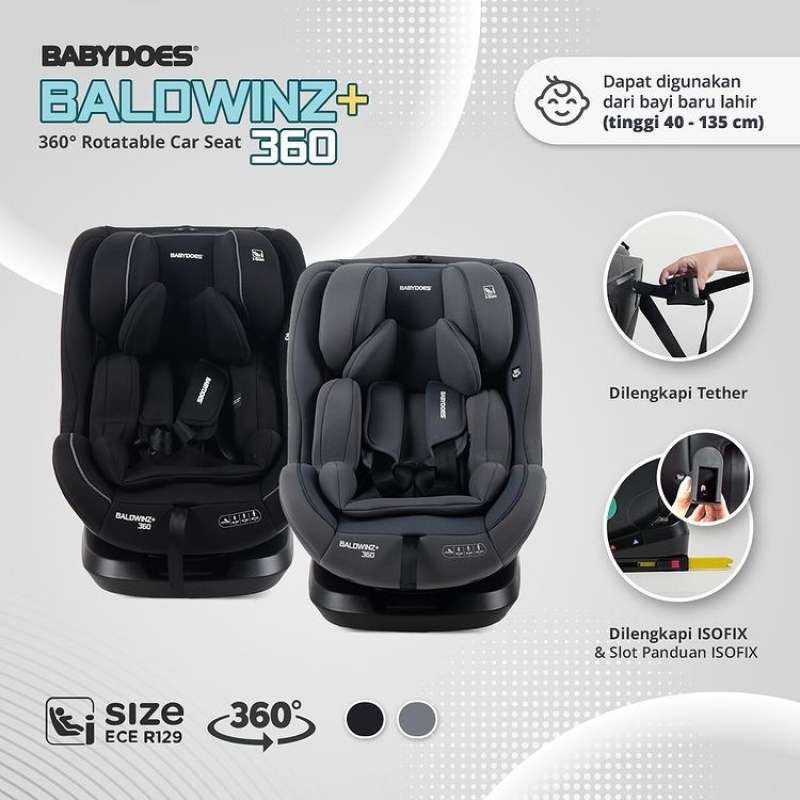 Jual Car Seat Dudukan Mobil Anak Bayi Babydoes Baldwinz+ 360° With R129/03 - Hitam Di Seller ...