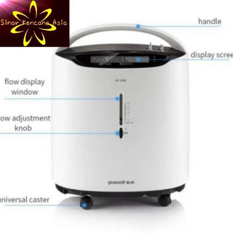 Jual YUWELL 8F-5AW Oxygen Conentrator 5LPM/Mesin Generator Oksigen 5L/M ...