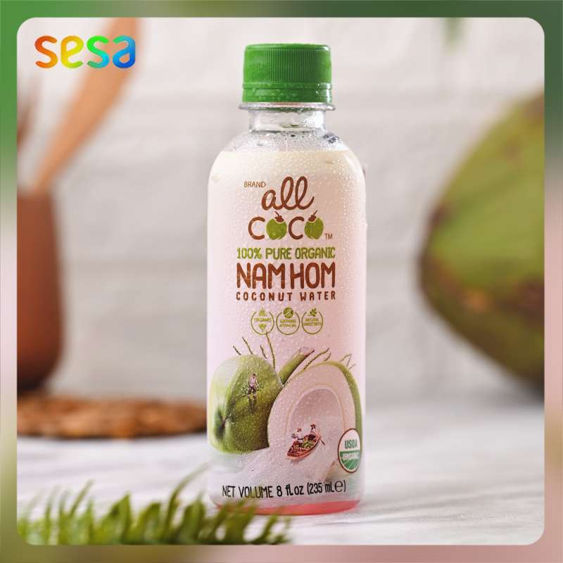 Jual All Coco Nam Hom Organic Coconut Water 235 Ml Di Seller Sesa ...