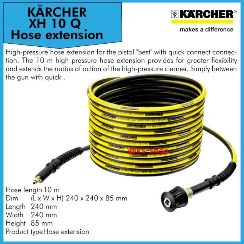 Promo Karcher XH 10 Q Quick Connect EXTENSION HOSE For High Pressure ...