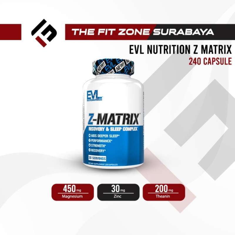 Jual Evl Nutrition Z Matrix 240 Capsule Recovery & Sleep Complex Di ...
