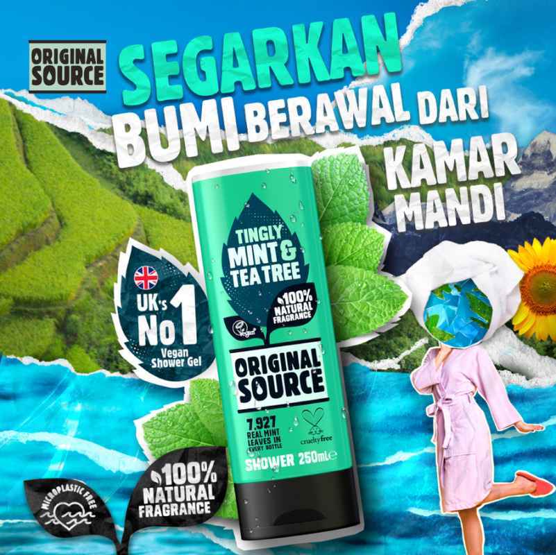 Promo Buy 2 Get 1 - Original Source Mint & Tea Tree Shower Gel [250ml ...